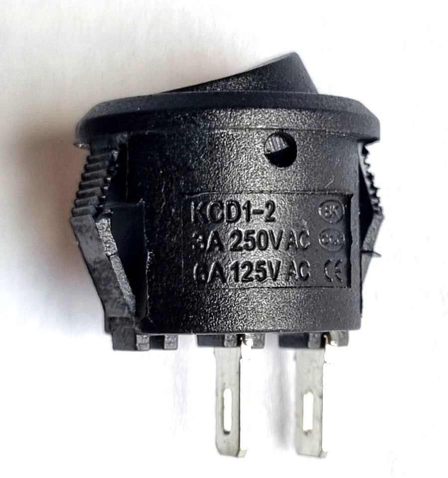 On/Off vippe kontakter SPST 2-benet 16mm rund sort 250VAC 3A bil båd ...