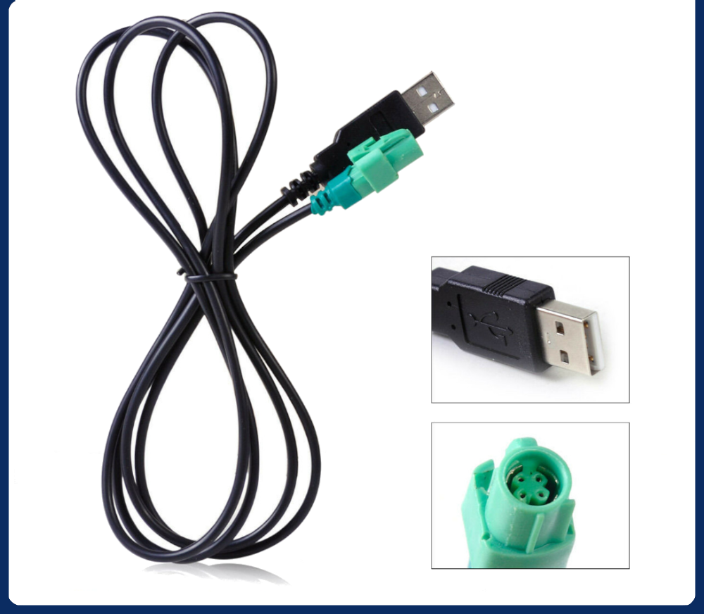USB kabel til VW 4 benet til Volkswagen fabriks stik kontakt ...