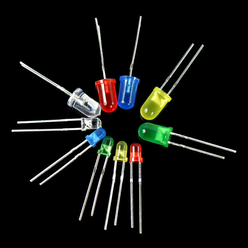 200 stk 3V 20mA 3mm 5mm 5runde LED lysdioder Assorted Kit ...